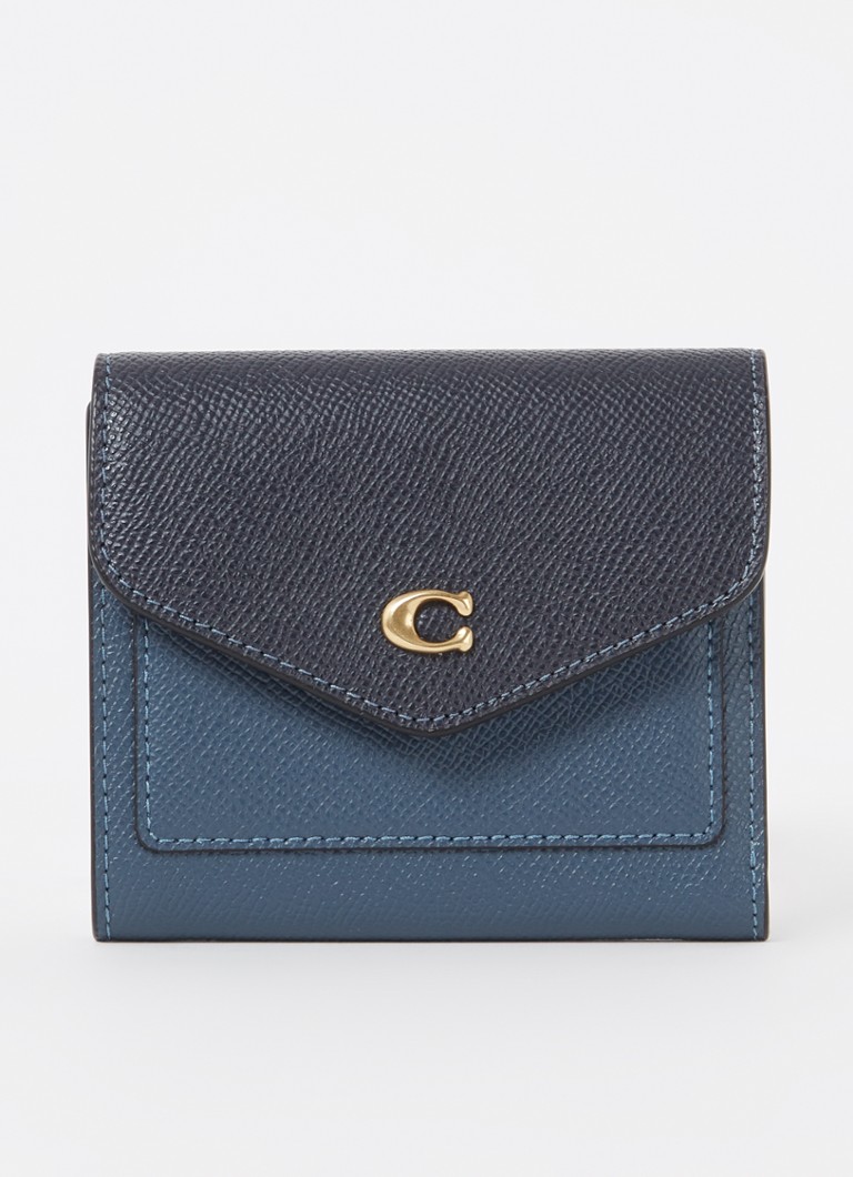 Coach Wyn Small portemonnee van leer • Blauw • de Bijenkorf