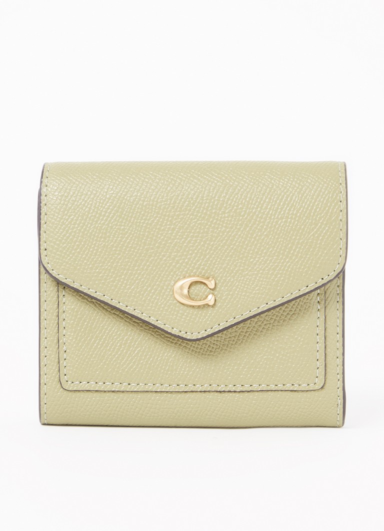 Coach Wyn Small portemonnee van leer • Lindegroen • de Bijenkorf