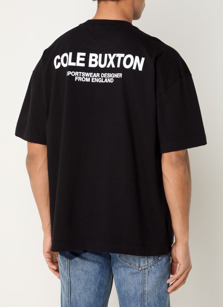 Cole Buxton Sportswear T-shirt met logo- en backprint • Zwart • de ...