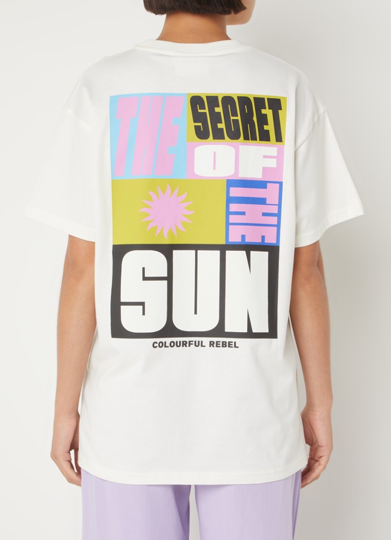 Colourful Rebel Secret Sun oversized T-shirt van biologisch katoen met ...