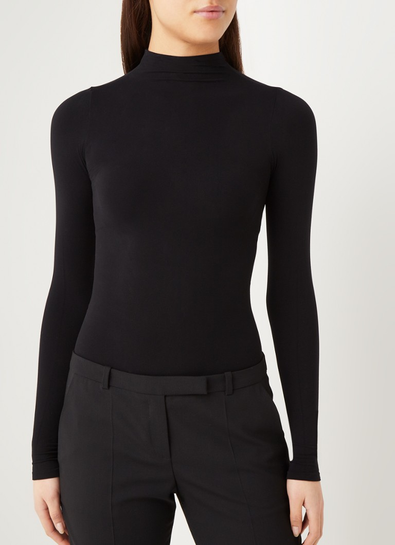 Commando Ballet longsleeve stringbody van jersey met col • Zwart • de ...