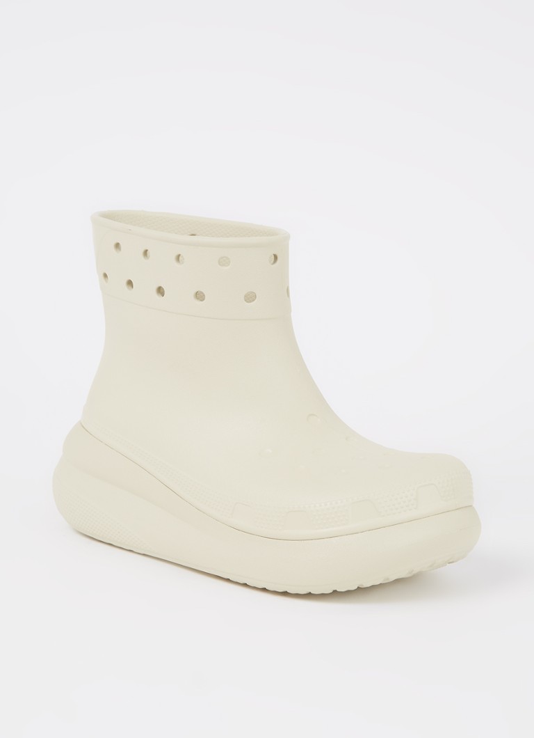 Crocs Classic Crush regenlaars met plateauzool • Ivoor • de Bijenkorf
