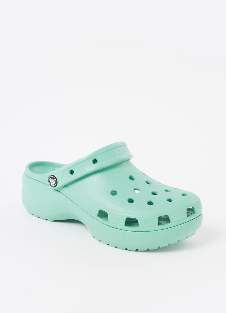 Crocs Classic Platform instapper • Mint • de Bijenkorf