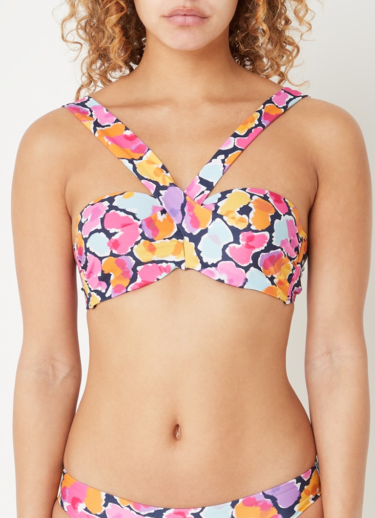 Cyell Bandeau bikinitop met bloemenprint • Roze • de Bijenkorf