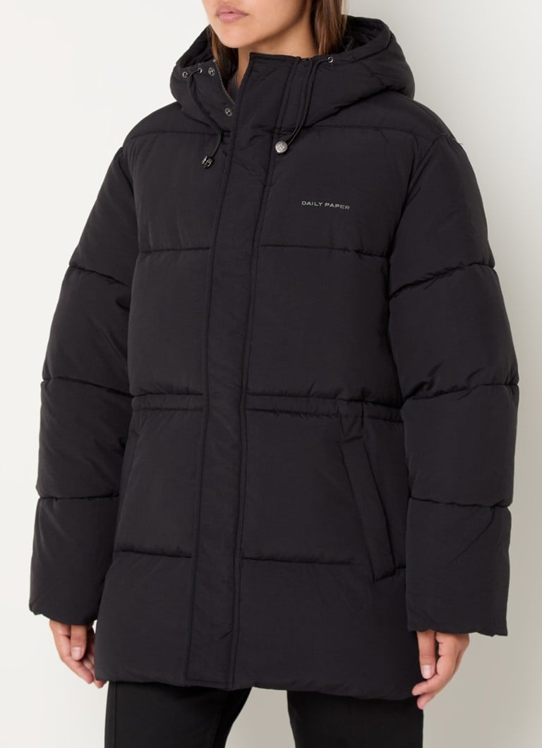 Daily Paper Akira puffer jas met steekzakken • Zwart • de Bijenkorf