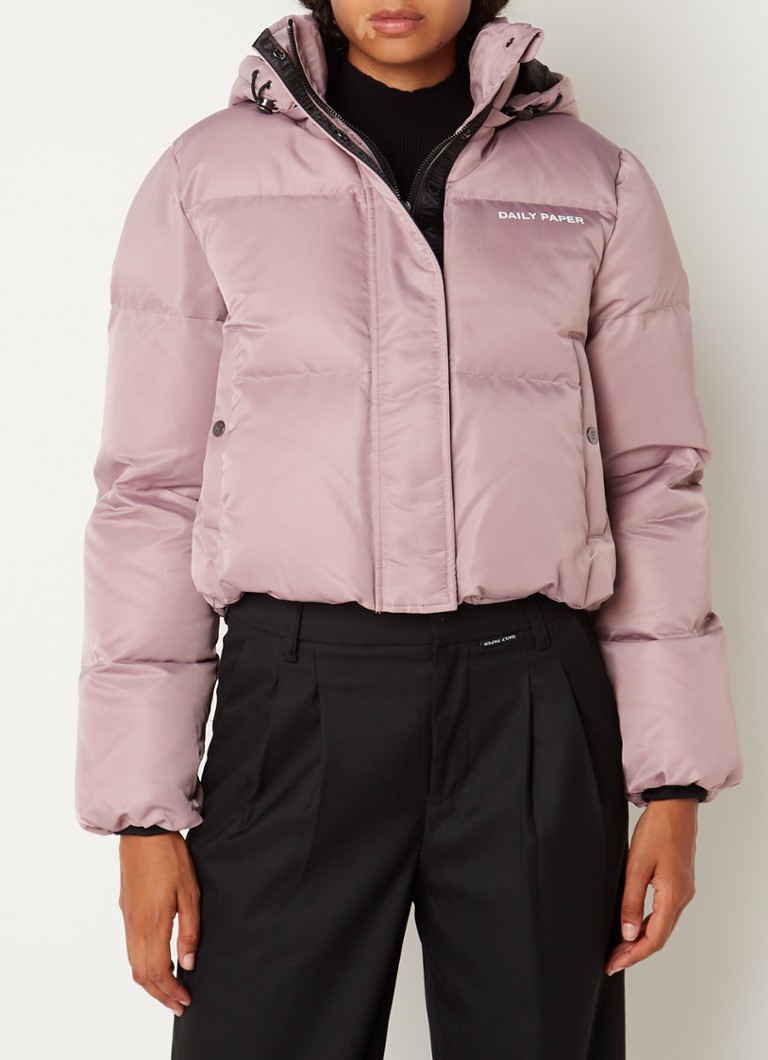 Daily Paper Epuffa cropped puffer jack met afneembare capuchon ...