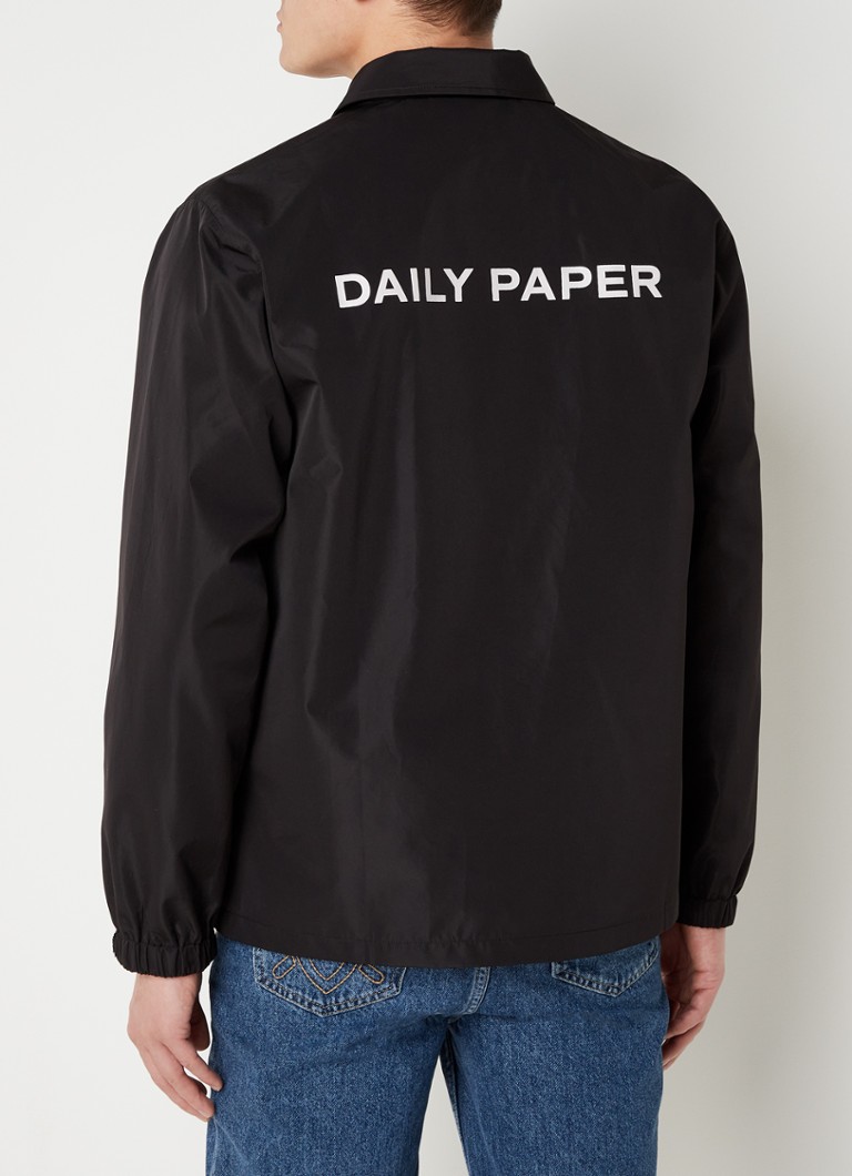 Daily Paper Eze jack met logo- en backprint • Zwart • de Bijenkorf