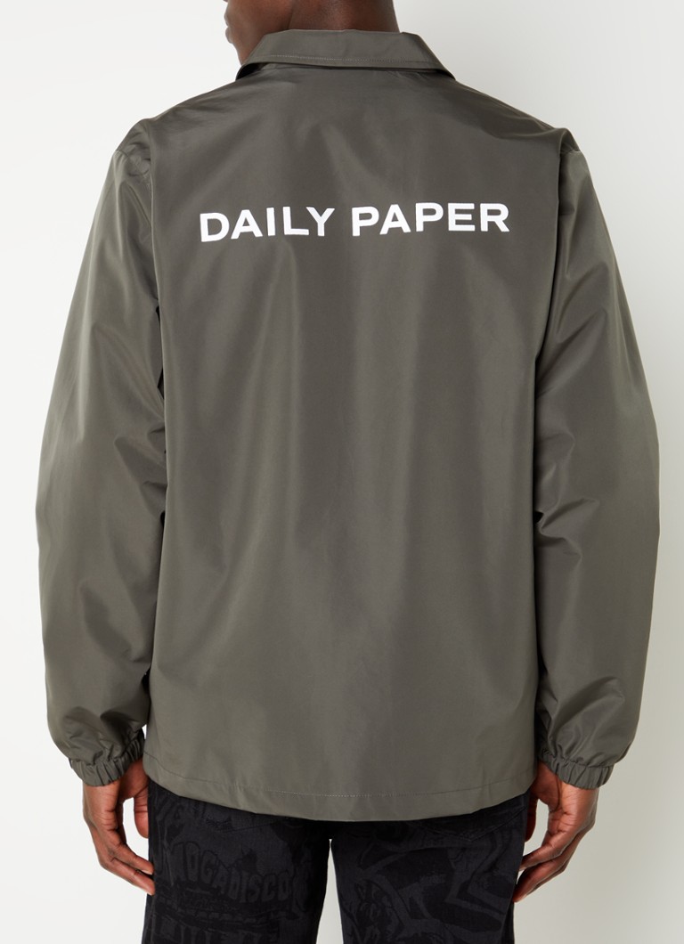 Daily Paper Eze jack met logo- en backprint • Grijs • de Bijenkorf