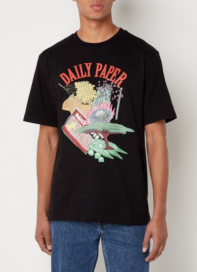 Daily Paper Hoji T-shirt met logoprint • Rood • de Bijenkorf