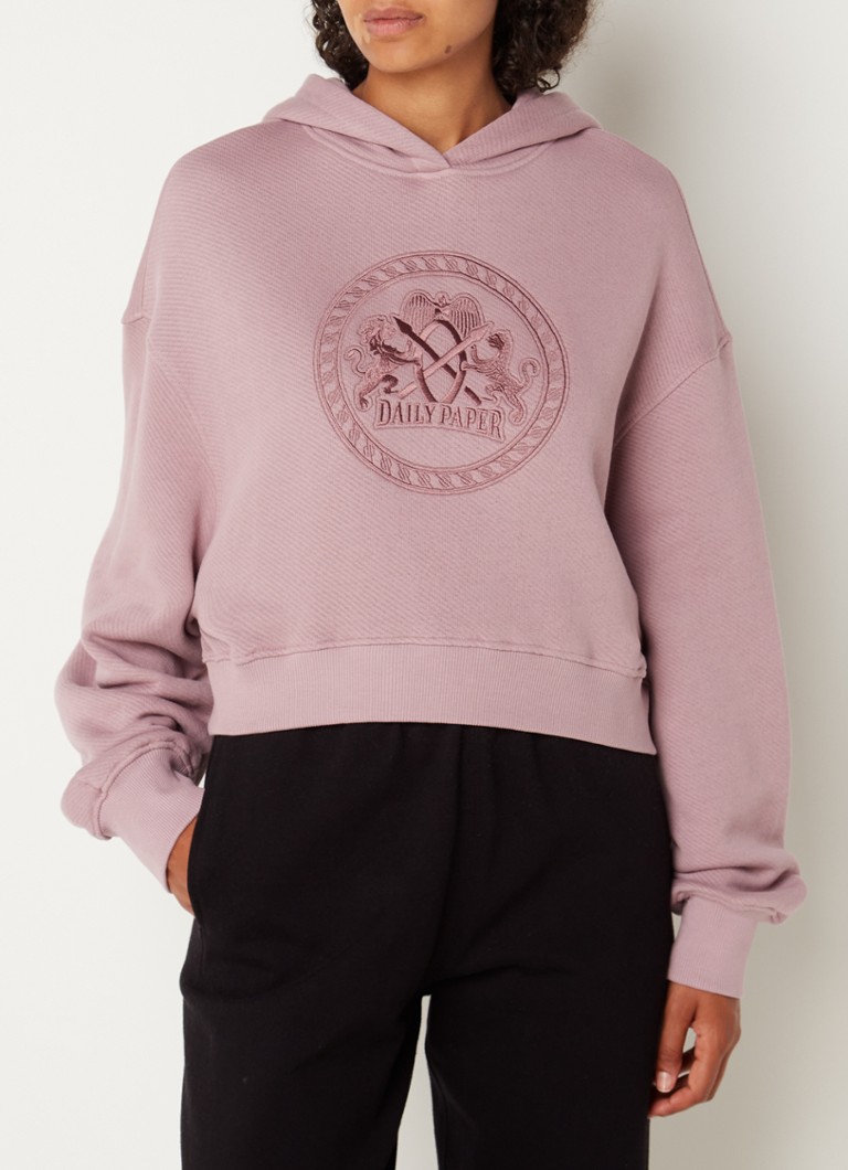 Daily Paper Ningi hoodie met logoborduring • Oudroze • de Bijenkorf