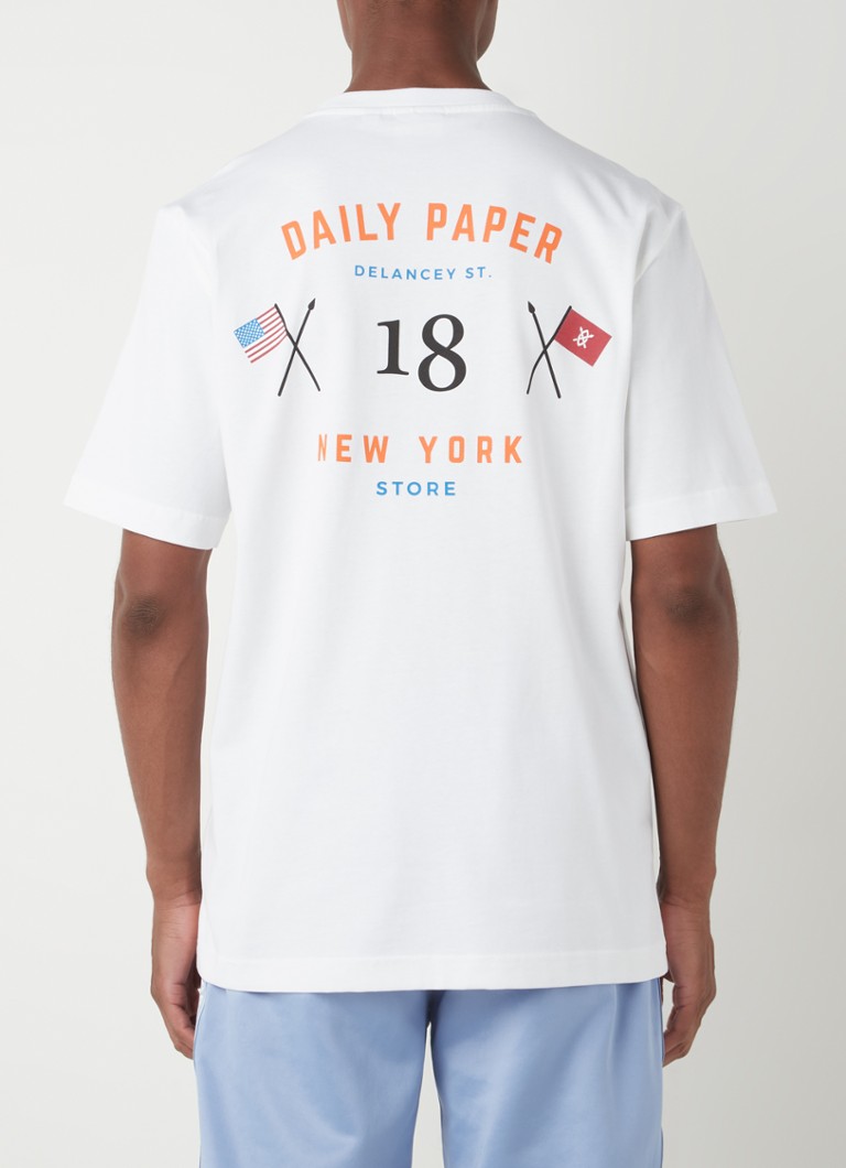 Daily Paper NY Store T-shirt met front- en backprint • Wit • de Bijenkorf