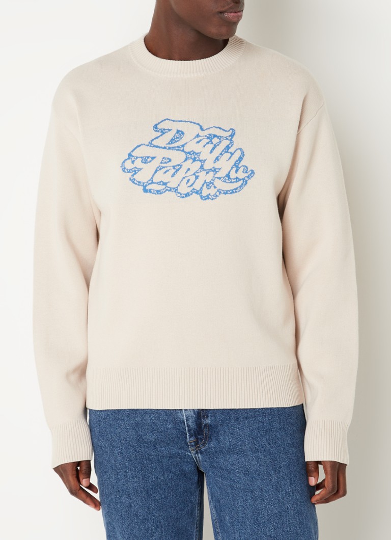 Daily Paper Pelaz sweater met logoprint • Creme • de Bijenkorf