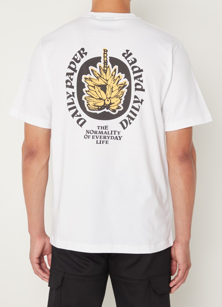 Daily Paper Rachard T-shirt met logo- en backprint • Wit • de Bijenkorf