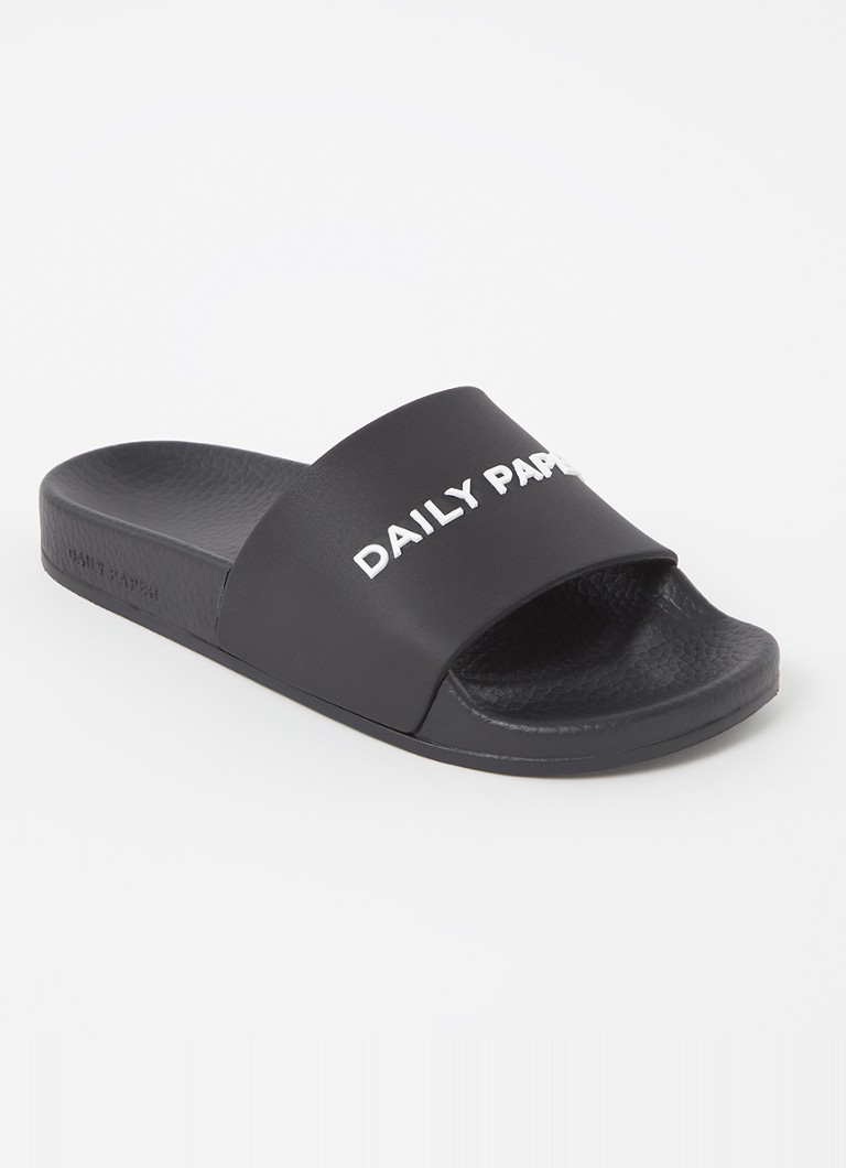 Daily Paper Reslider slipper met logo • Zwart • de Bijenkorf