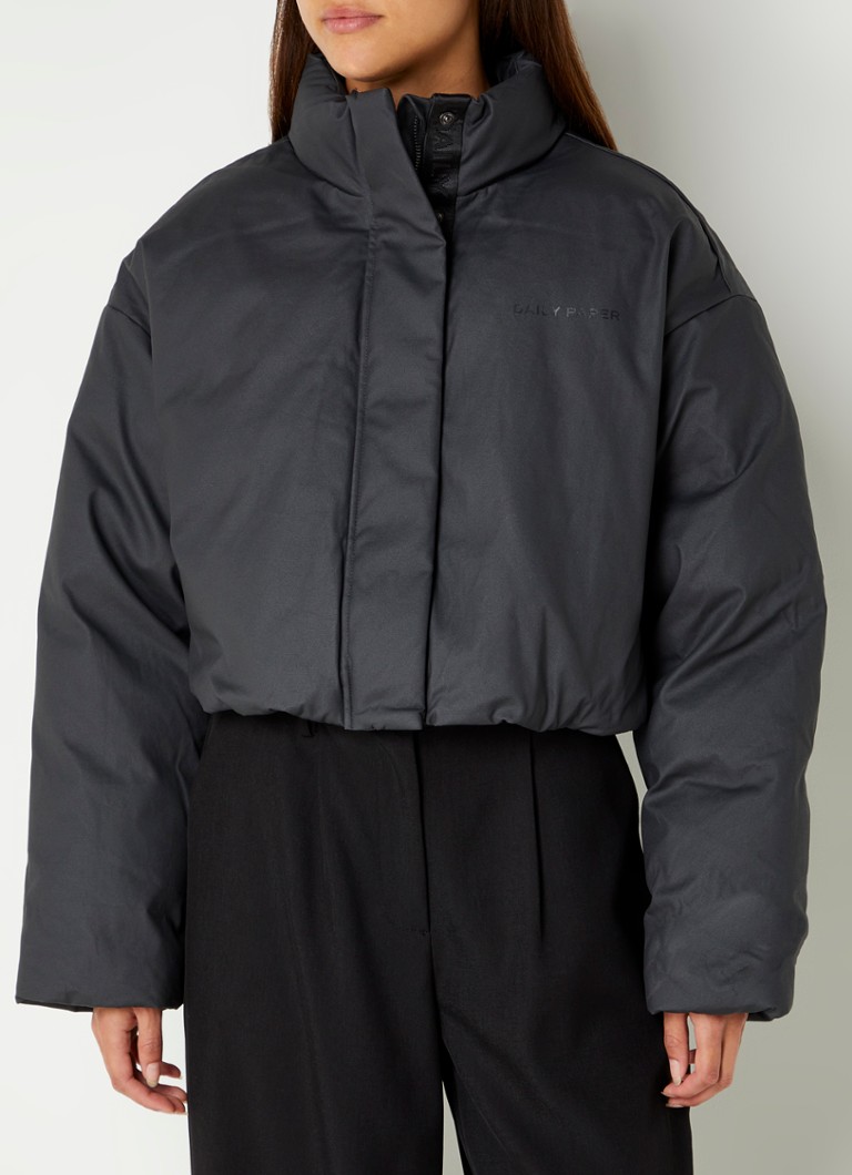 Daily Paper Rony cropped puffer jack • Grijs • de Bijenkorf