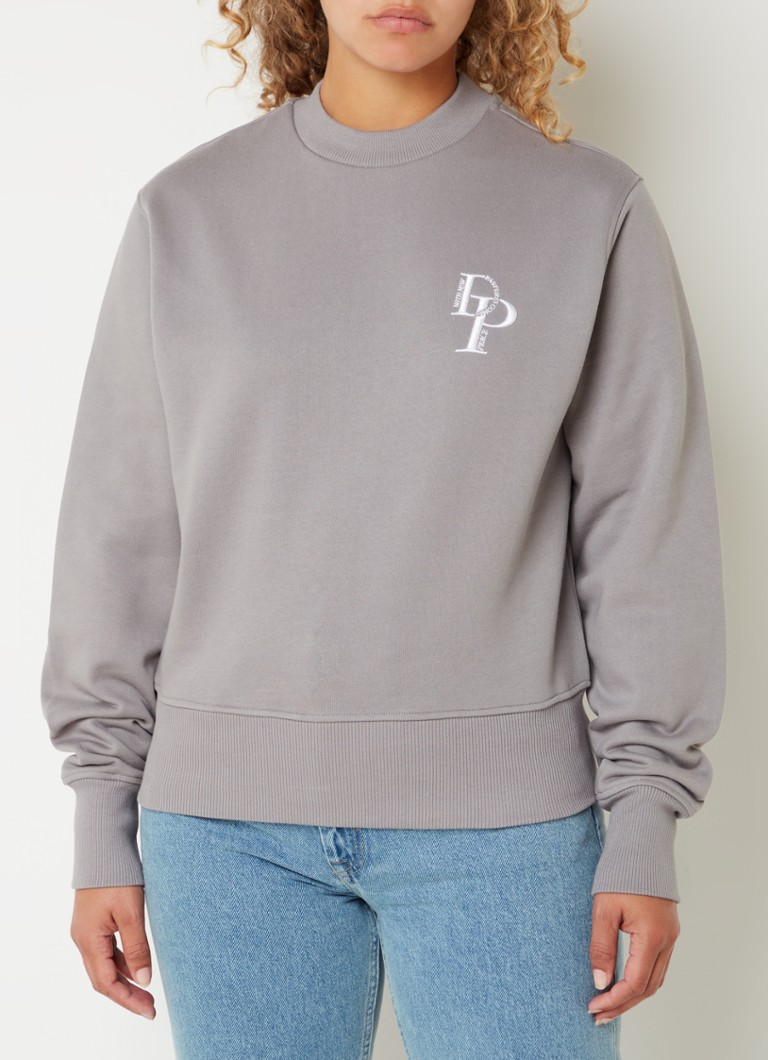 Daily Paper Rufaro sweater met logoborduring • Grijs • de Bijenkorf