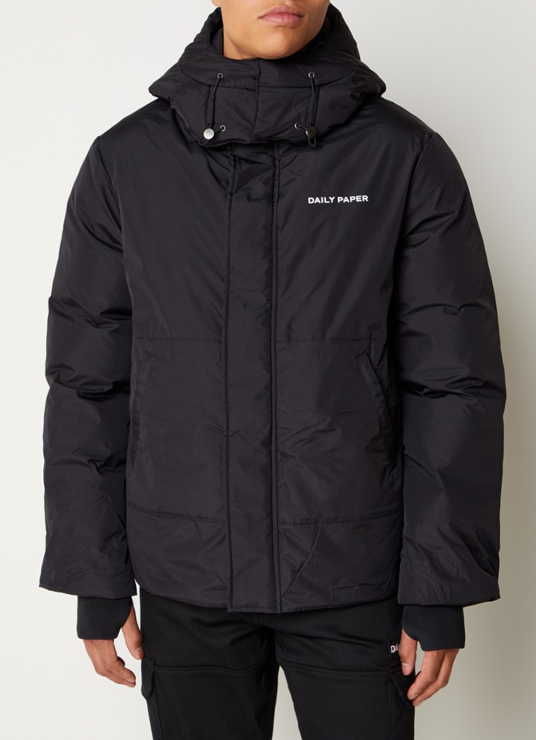 Daily Paper Ruraz puffer jack met afneembare capuchon en steekzakken ...