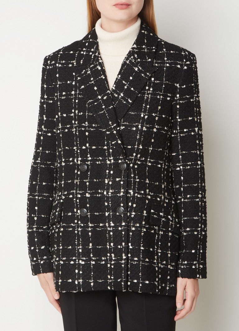 Dante 6 D6Pearson double-breasted blazer van bouclé met schoudervulling ...