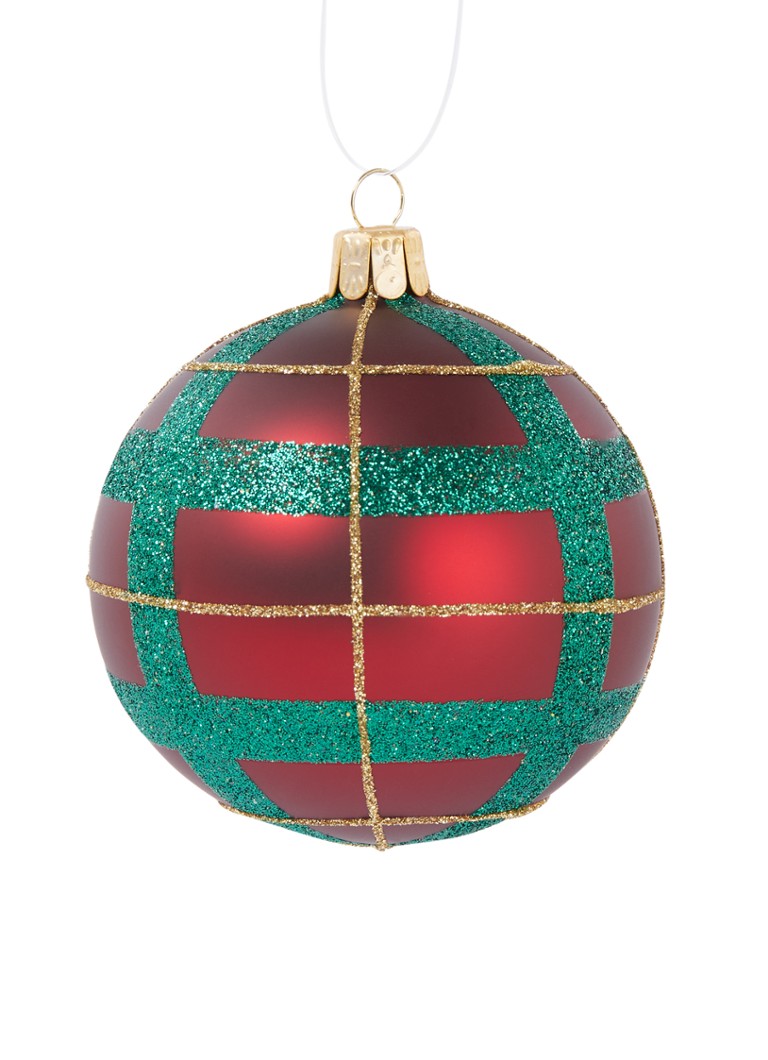 de Bijenkorf Kerstbal 8 cm • Steenrood • de Bijenkorf