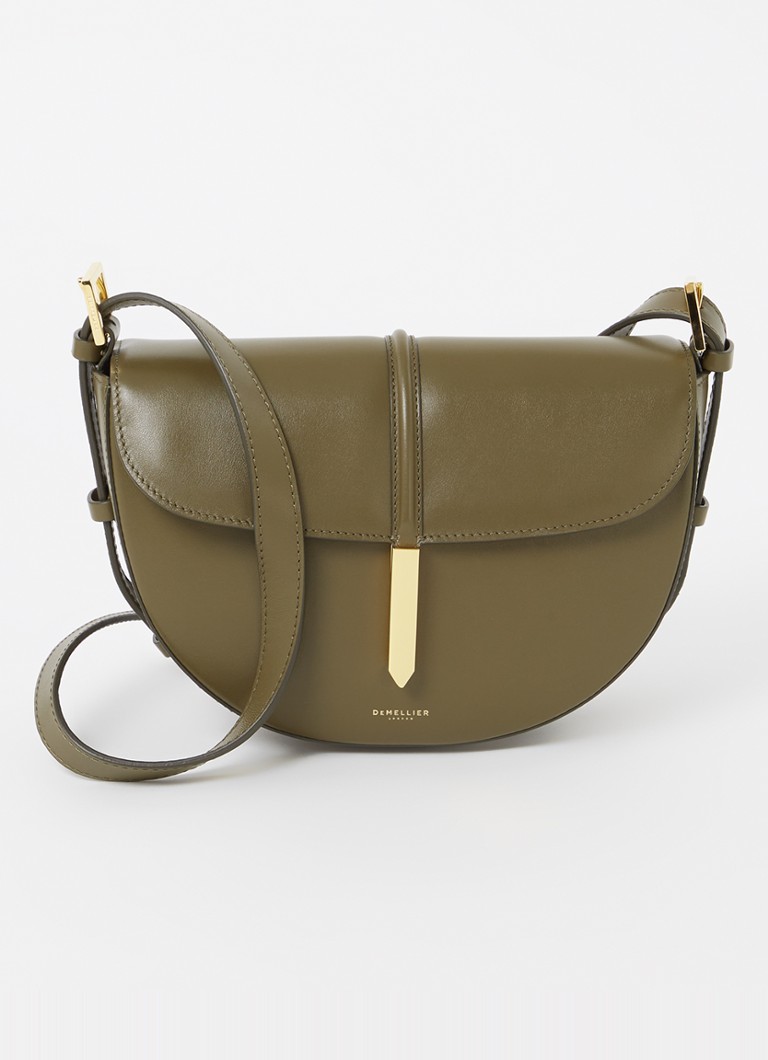 DeMellier Tokyo Saddle crossbodytas van leer • Mosgroen • de Bijenkorf