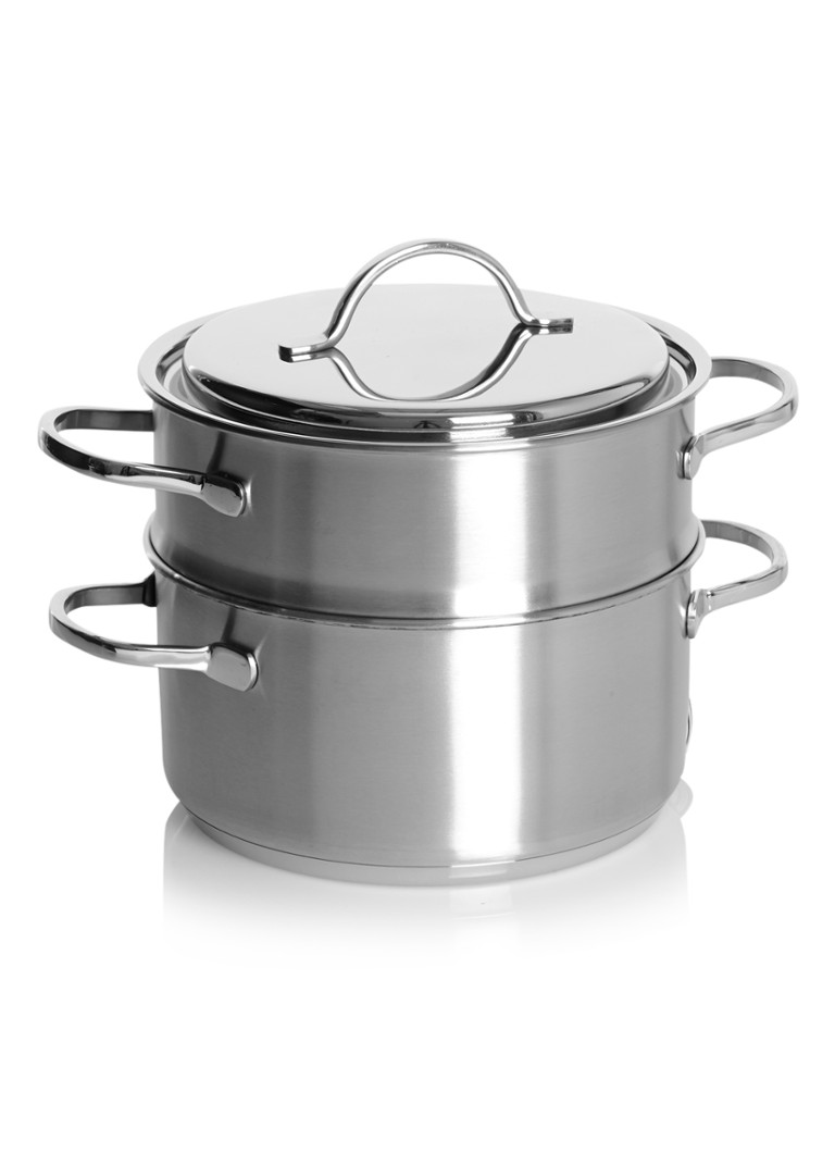 Demeyere Resto 3 stoompan met inzet Ø20 cm 2-delig • Zilver • de Bijenkorf