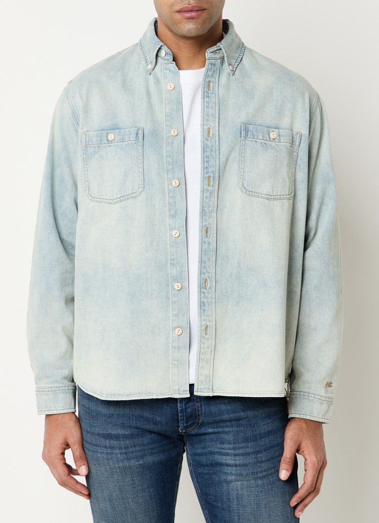 Denham Ben overshirt van denim met borstzakken • Lichtblauw • de Bijenkorf