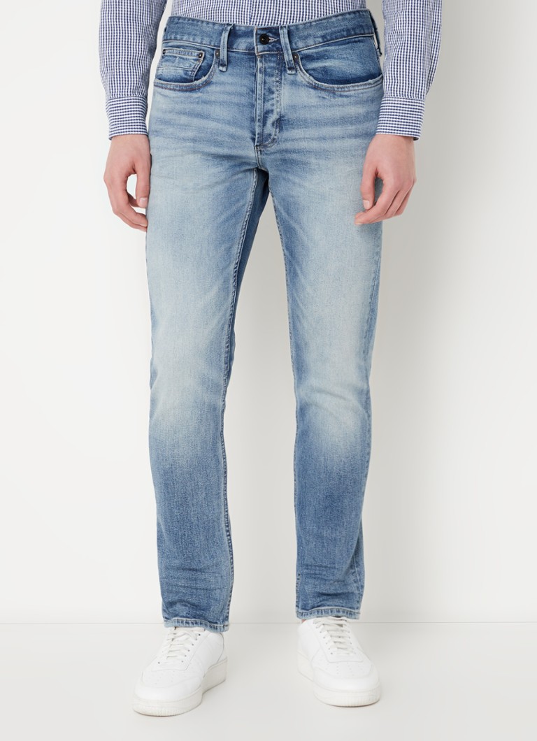 Denham Razor slim fit jeans met verwassen afwerking • Indigo • de Bijenkorf