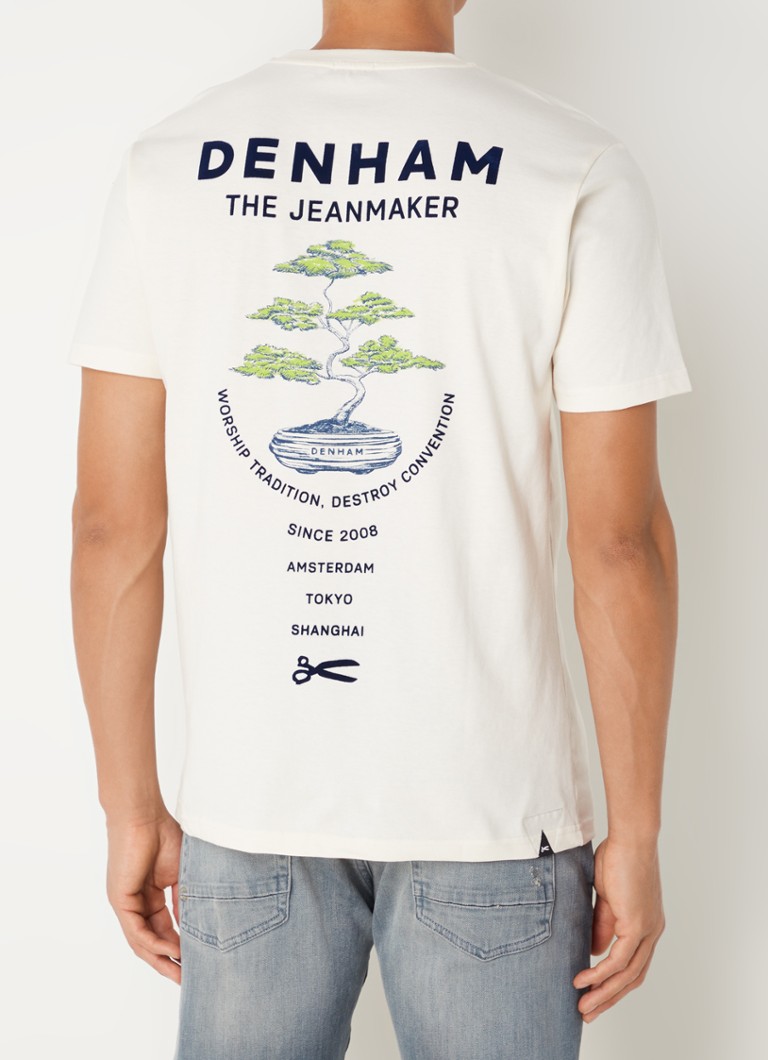 Denham Shrub T-shirt met front- en backprint • Gebroken wit • de Bijenkorf