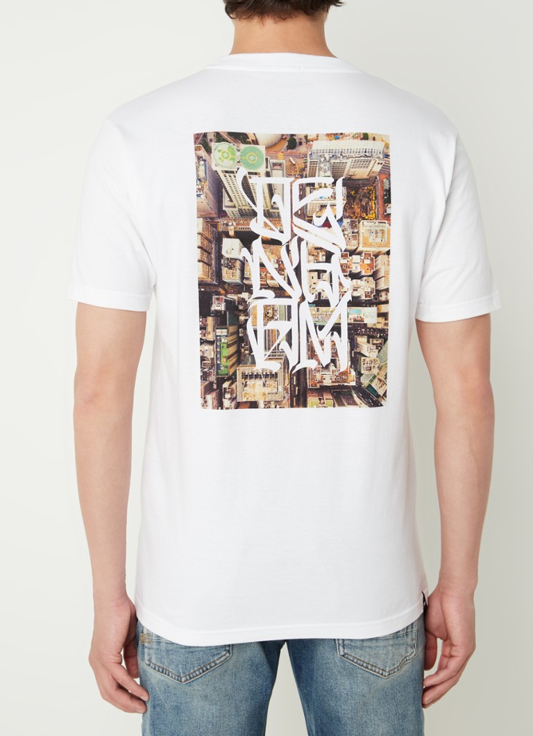 Denham Snap T-shirt met logo- en backprint • Wit • de Bijenkorf