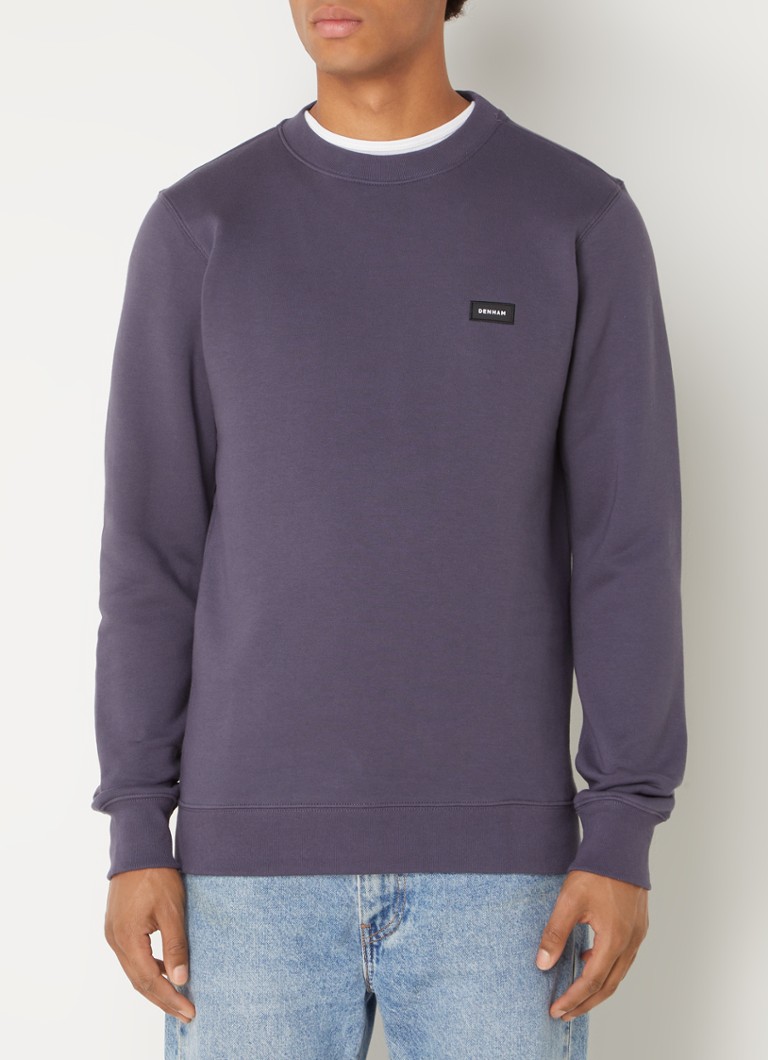 Denham Sweater met logo • Paars • de Bijenkorf