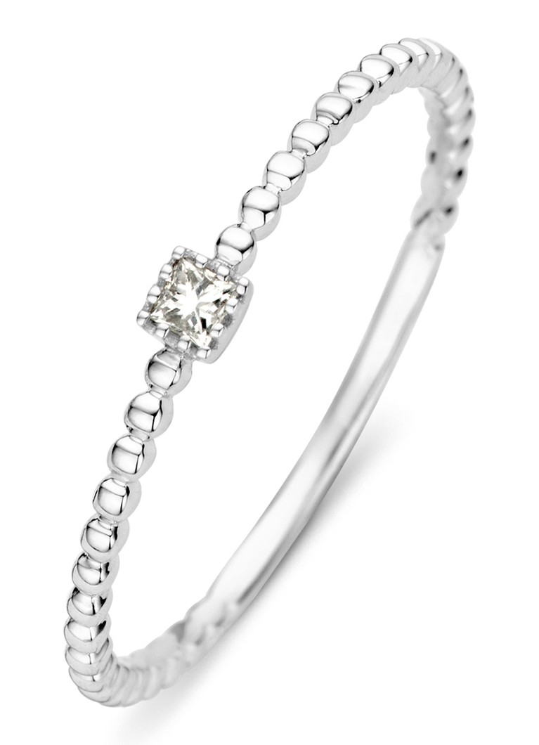 Diamond Point Joy ring van 14 karaat witgoud met 0.04 ct diamant ...