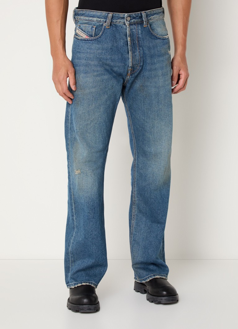 Diesel 1980 D-Eeper straight leg jeans met medium wassing • Indigo • de ...