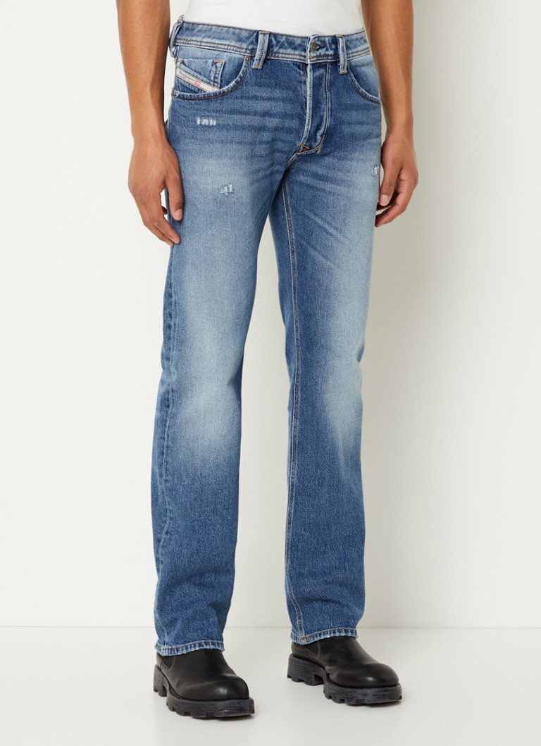 Diesel 1985 Larkee straight leg jeans met verwassen afwerking • Indigo ...