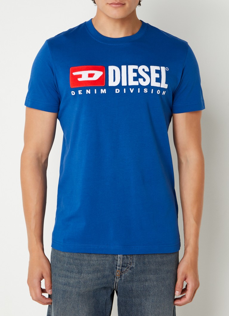 Diesel Diegor T-shirt met 3D logoprint • Blauw • de Bijenkorf