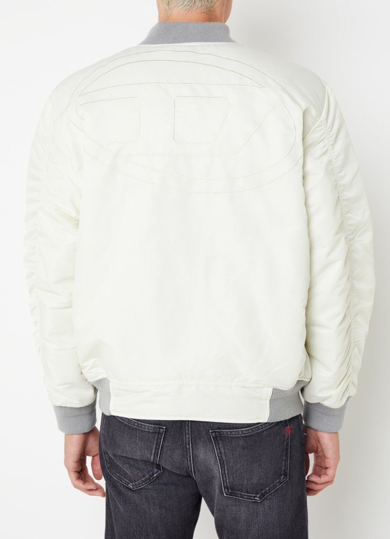 Diesel J-Mattan reversible bomberjack met logoborduring • Ivoor • de Bijenkorf