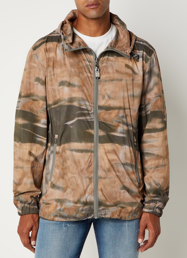 Diesel J-Warrett-Cmf jack met capuchon en print • Bruin • de Bijenkorf