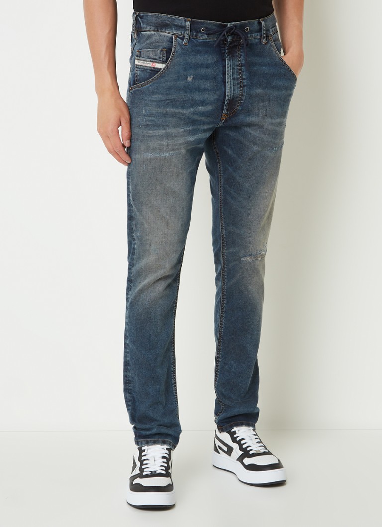 Diesel Krooley tapered fit jeans met stretch • Indigo • de Bijenkorf