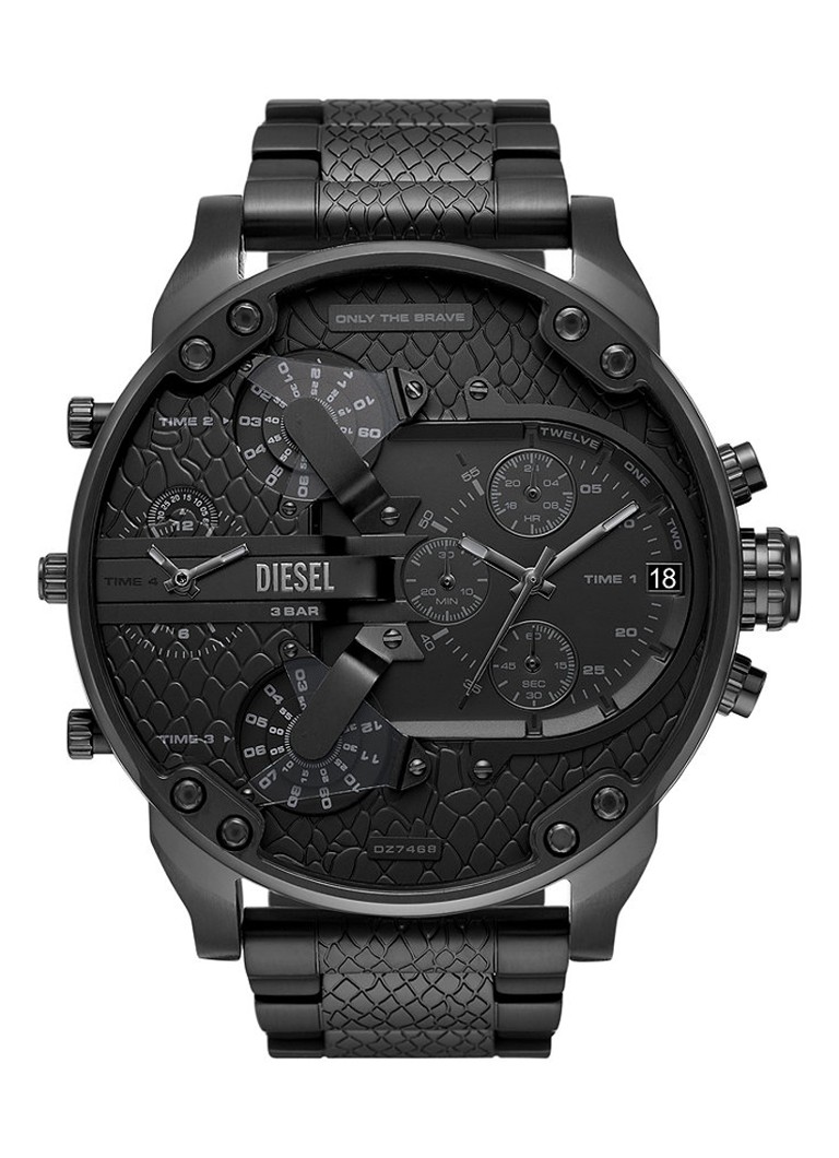 Diesel Mr. Daddy horloge DZ7468 • Zwart • de Bijenkorf