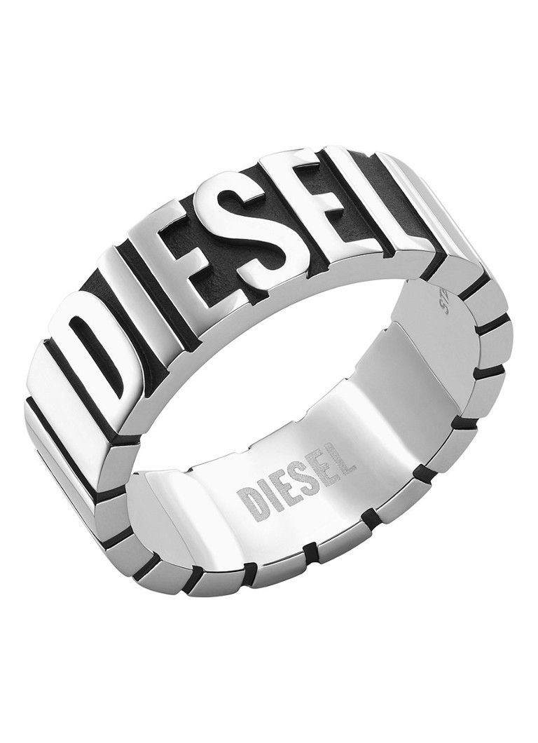 Diesel Ring met logo DX138704011.5 • Zilver • de Bijenkorf