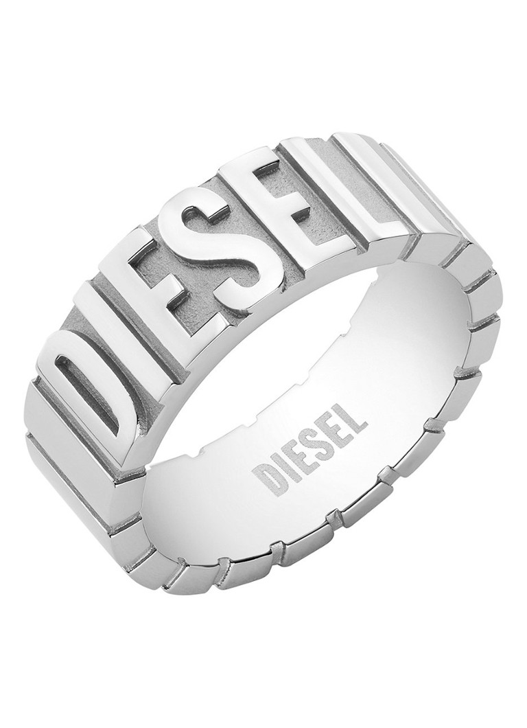 Diesel Ring met logo DX139004011.5 • Zilver • de Bijenkorf