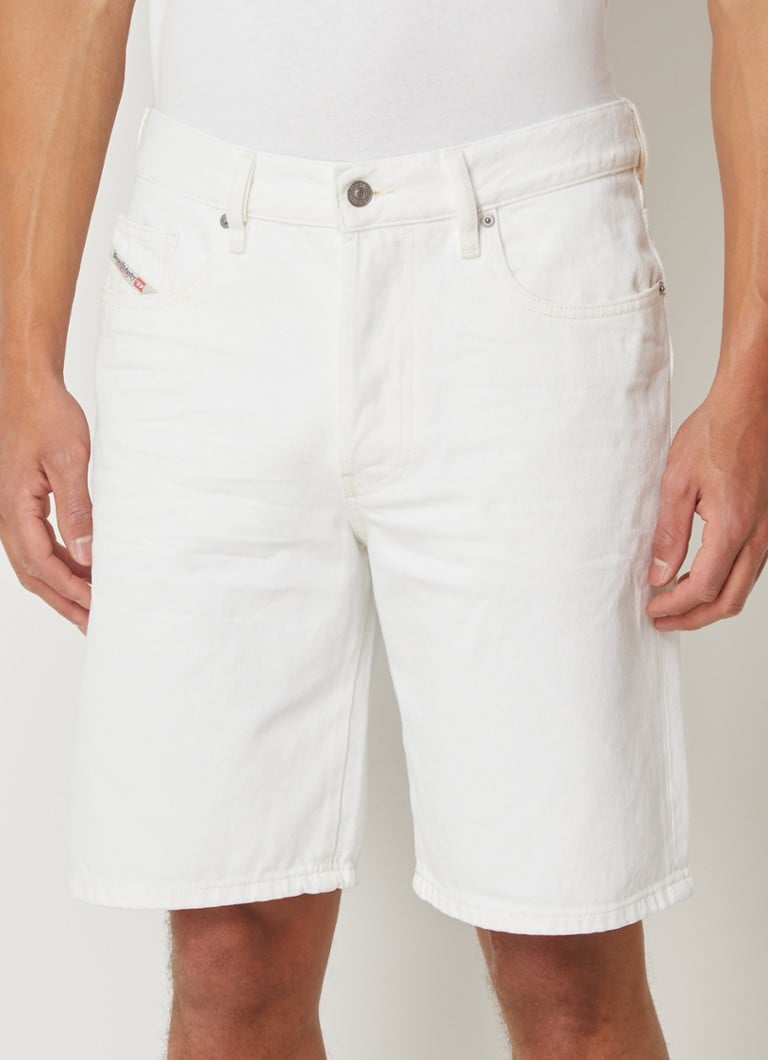 Diesel Straight fit korte broek van denim met steekzakken • Gebroken ...