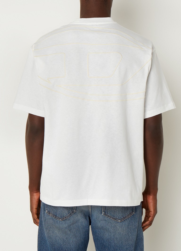 Diesel T-Boggy-Megoval T-shirt met backprint • Gebroken wit • de Bijenkorf