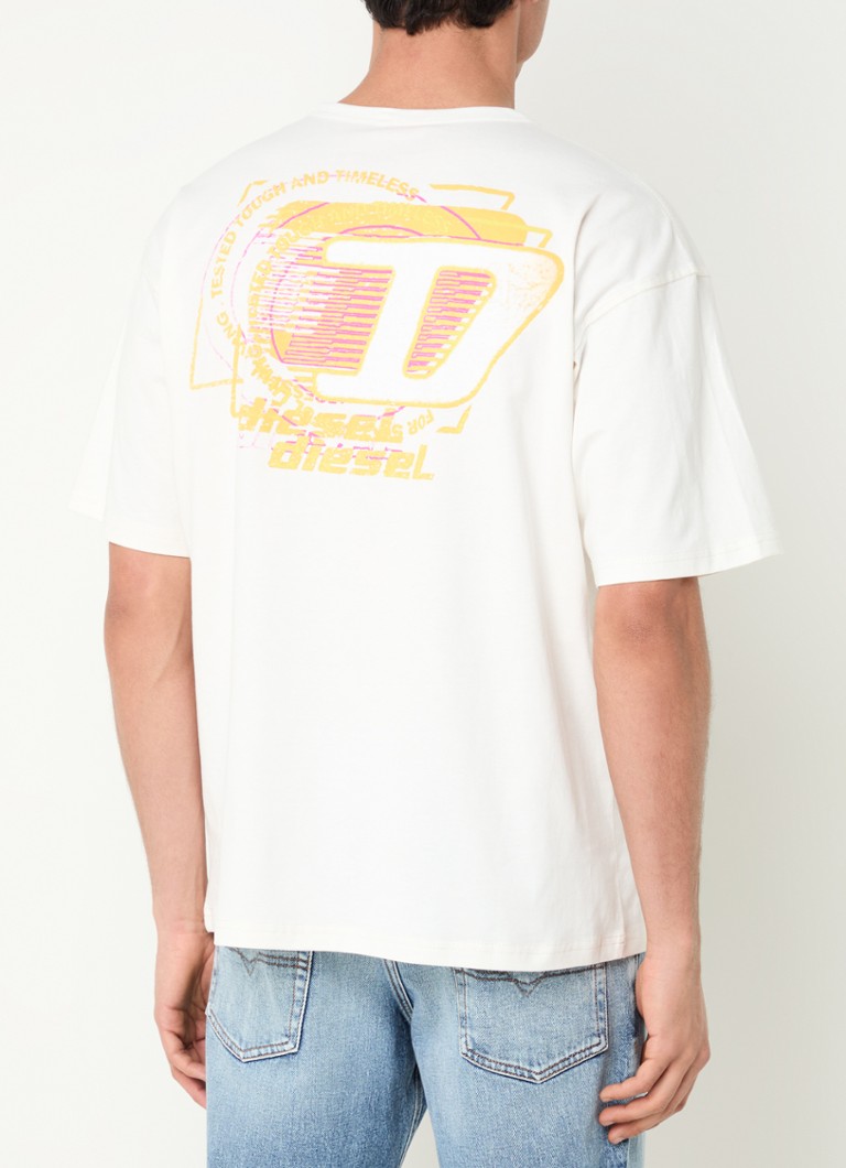 Diesel T-Boxt-R16 T-shirt met front- en backprint • Gebroken wit • de Bijenkorf