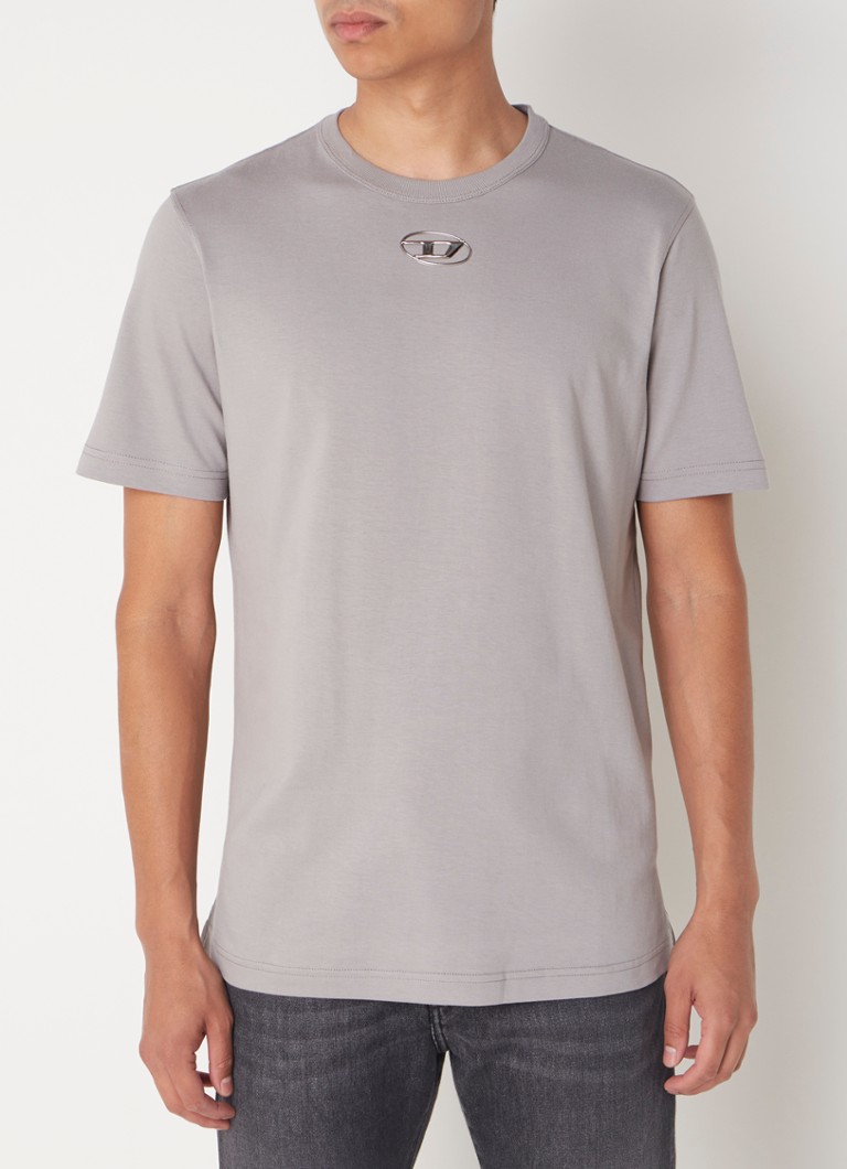 Diesel T-JUST-OD T-shirt met logo • Grijs • de Bijenkorf
