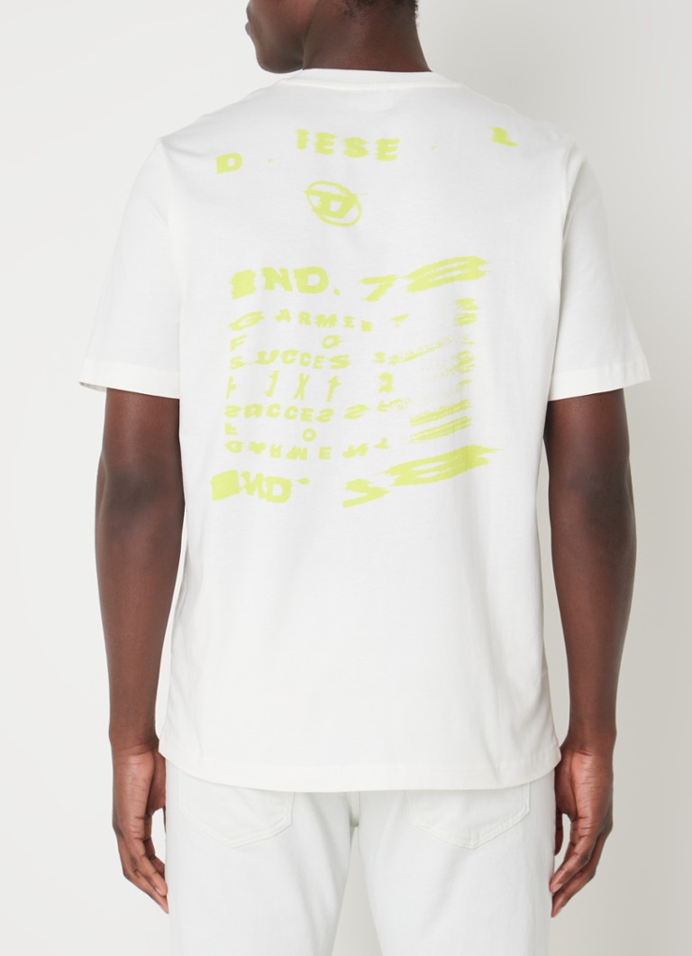 Diesel T-shirt met front- en backprint • Wit • de Bijenkorf