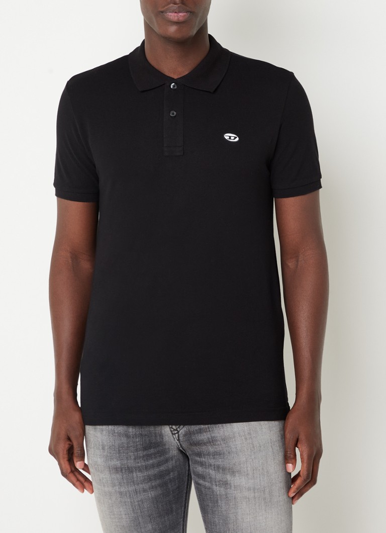 Diesel T-Smith-Doval regular fit polo met logo • Zwart • de Bijenkorf