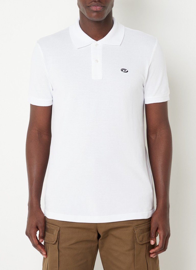 Diesel T-Smith-Doval regular fit polo met logo • Wit • de Bijenkorf