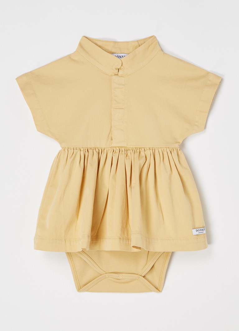 Donsje Amsterdam Bizau jurk met bloomer • Lichtgeel • de Bijenkorf