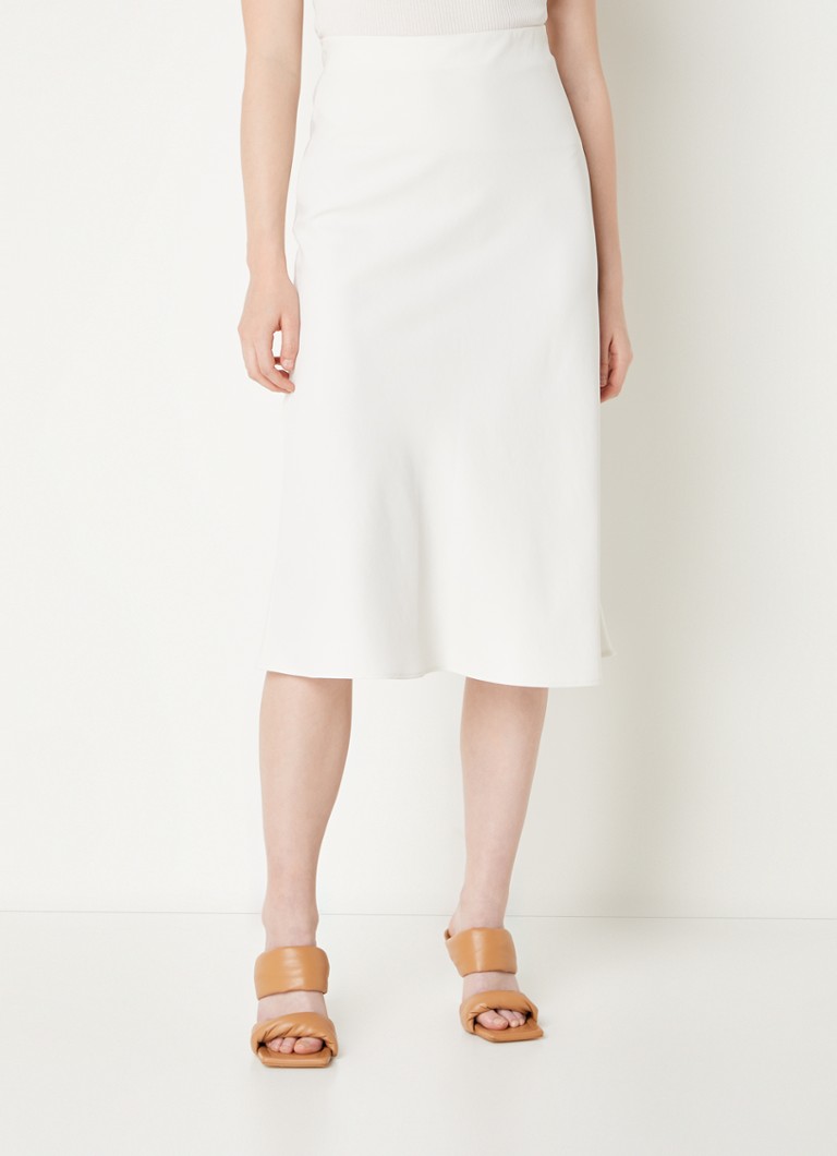 DRYKORN Ura midi rok met stretch • Gebroken wit • de Bijenkorf