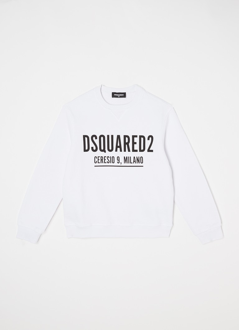 Dsquared2 Sweater met logoprint • Wit • de Bijenkorf